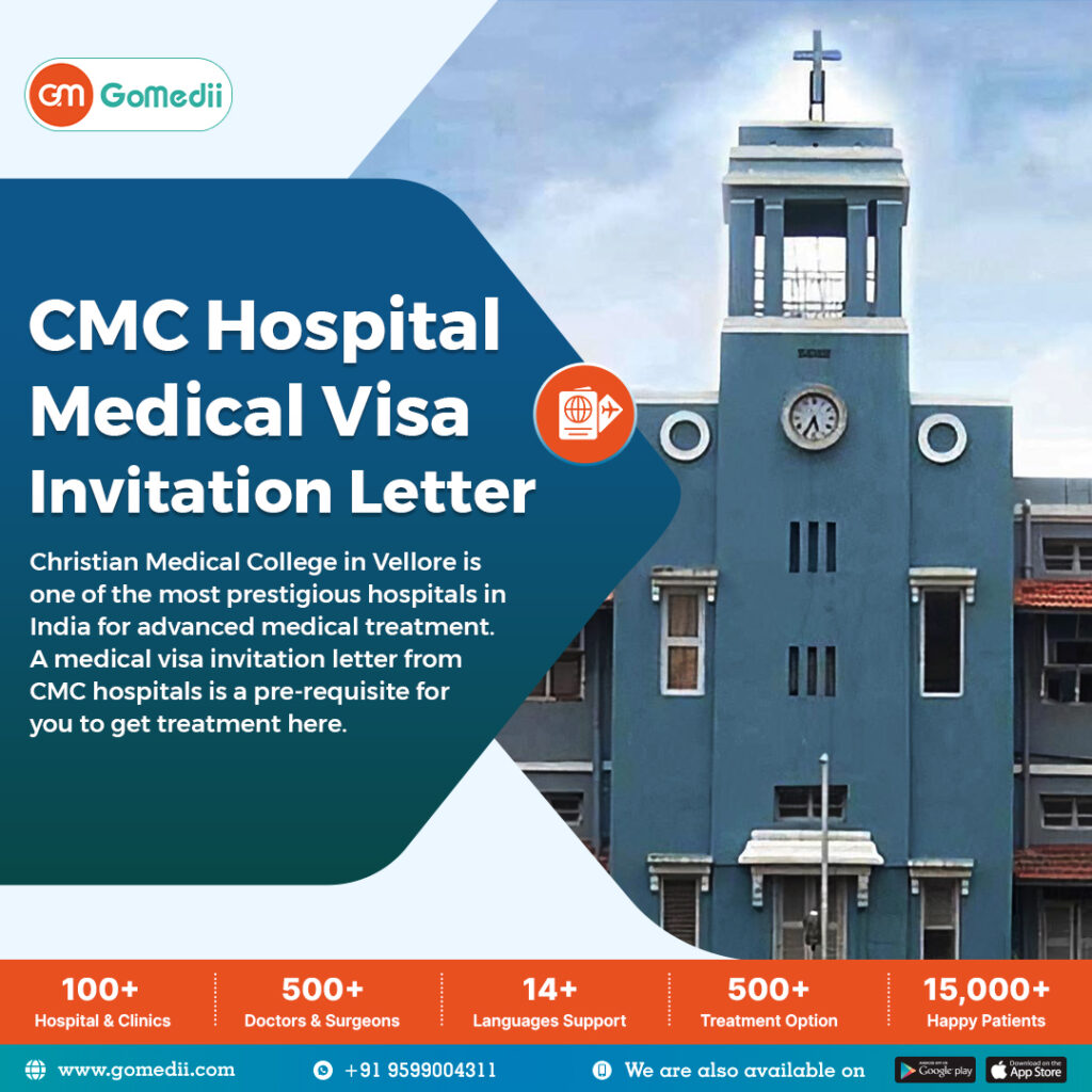 CMC Hospital Medical Visa Invitation Letter - GoMedii